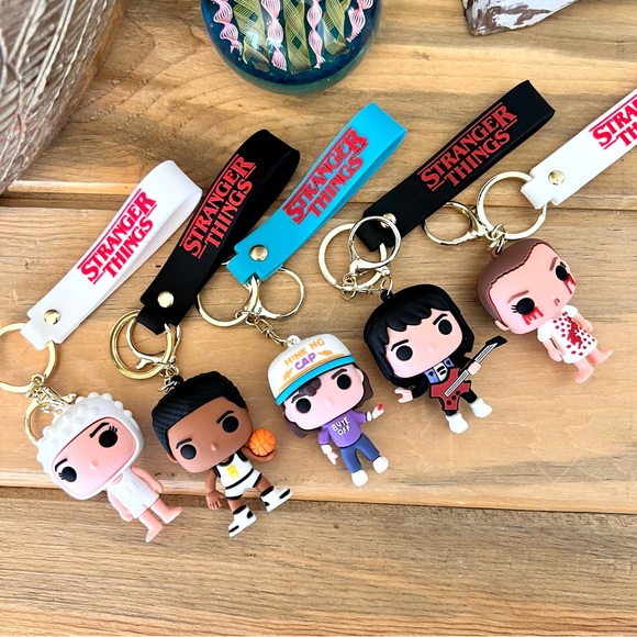 Accessories | Stranger Things Hellfire Eddie Keychains Eleven Dustin ...